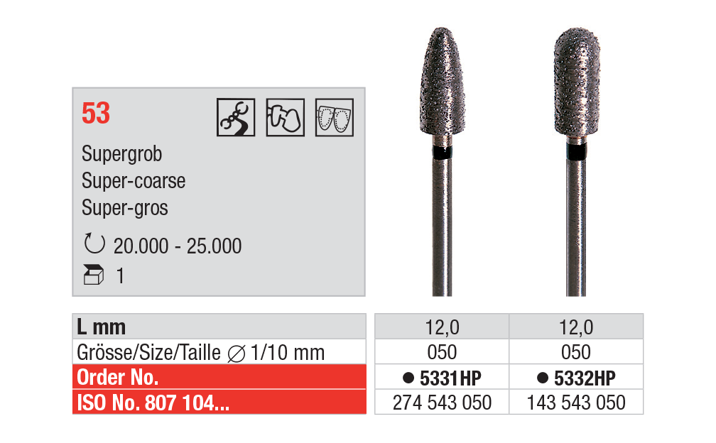 53 - Sintered Diamond Bur